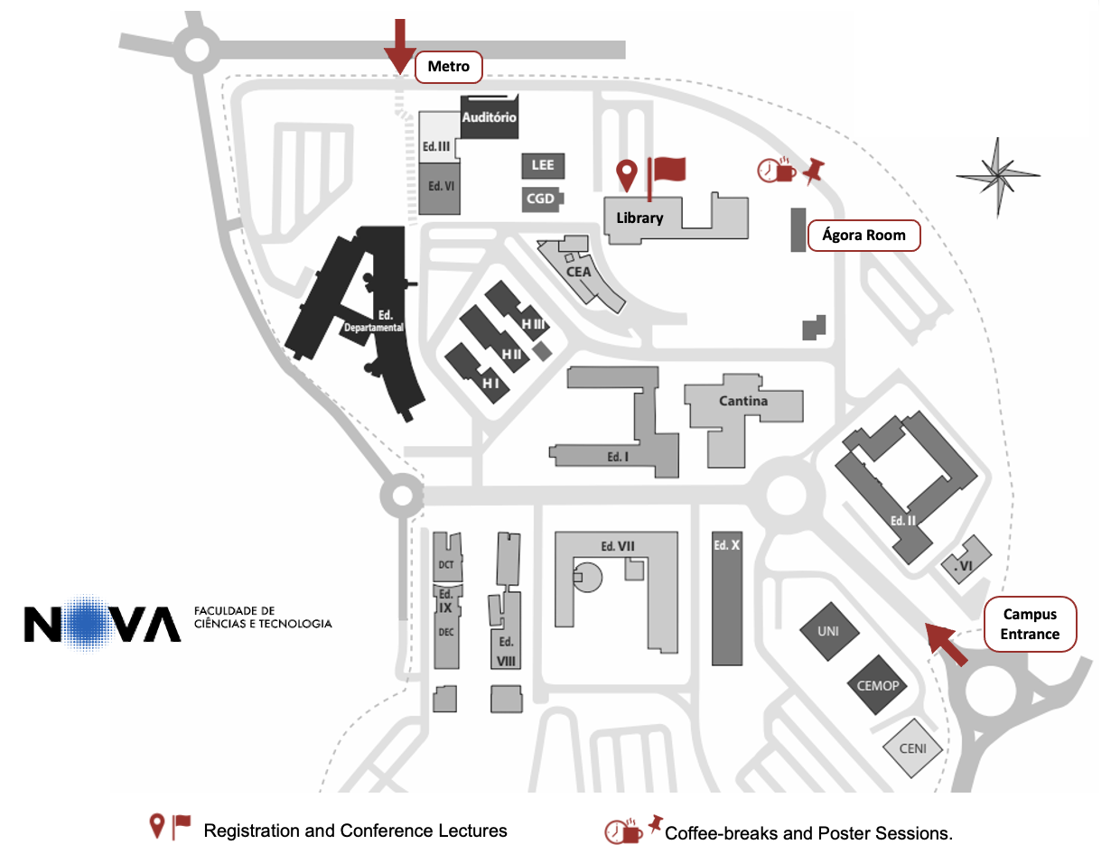 NOVA FCT campus map | ENURS 2024
